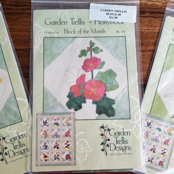 Garden Trellis Designs | Office | Garden Trellis Designs Block Of The Month Blocks 3 8 9 Quilt ...